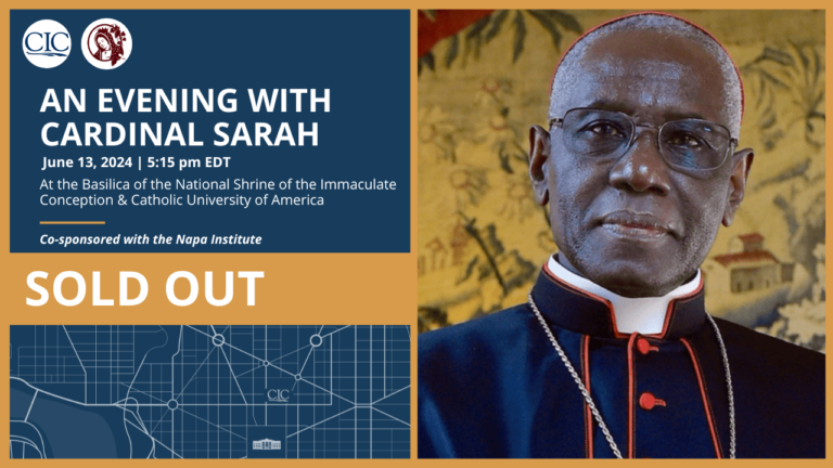 Sold Out: An Evening with Robert Cardinal Sarah - Catholic Information ...